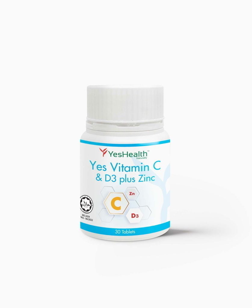 Yes Vitamin C & D3 plus Zinc (30's) - YesHealth Supplement Mall